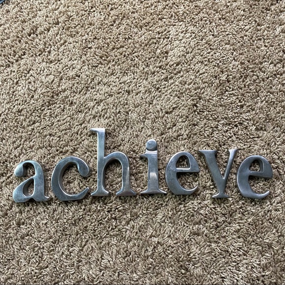 Accents | Achieve Stand Up Metal Letters Office Decor | Poshmark